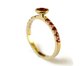 Unique ruby ring | Etsy