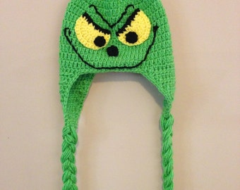 Crochet grinch hat | Etsy