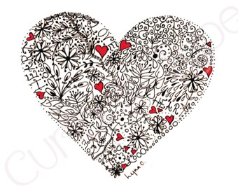 Items similar to Original Drawing Mother's Day Gift, Ink Drawing ...