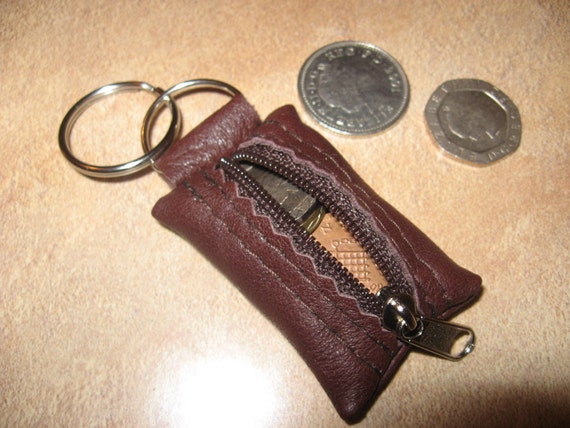 100% Real Genuine Leather Small Keyring Key by TILeatherGoods