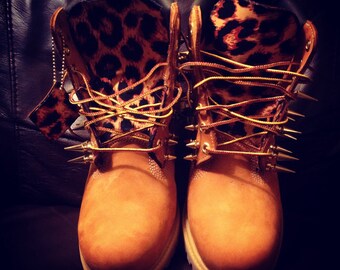 Popular items for spiked timberlands on Etsy