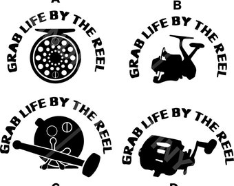 Grab Life by the REEL! Fishing decals, Window stickers, Deep sea, Fly ...