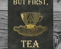 Popular items for but first tea on Etsy