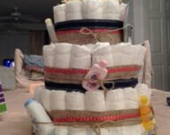 Nautical diaper cake | Etsy