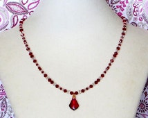 Popular items for red jewelry set on Etsy