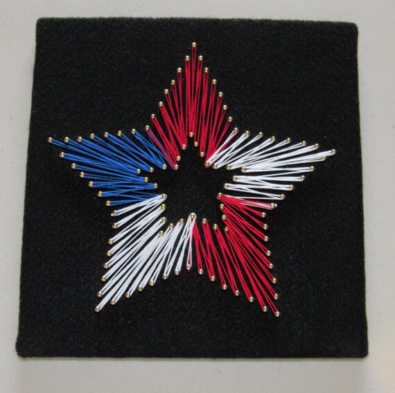 American Flag Star String Art