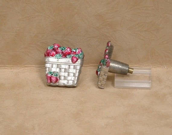 Items similar to Berry Basket Knobs. Set of 14 pieces. 1" projection ...