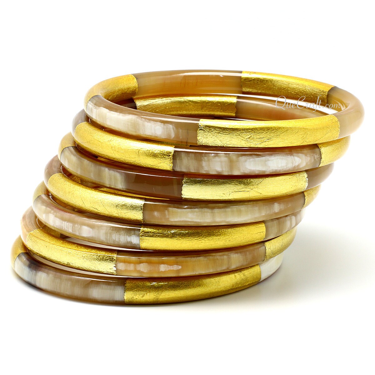 Horn & Lacquer Bangle Bracelets Q8468 by quecraft on Etsy