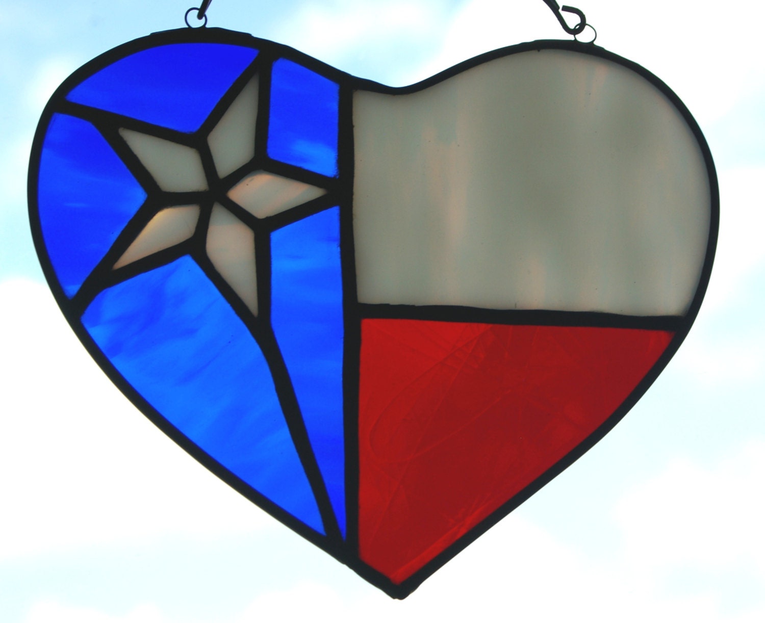 Stained glass Texas State flag Suncatcher