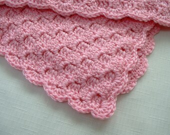 Pink baby afghan | Etsy