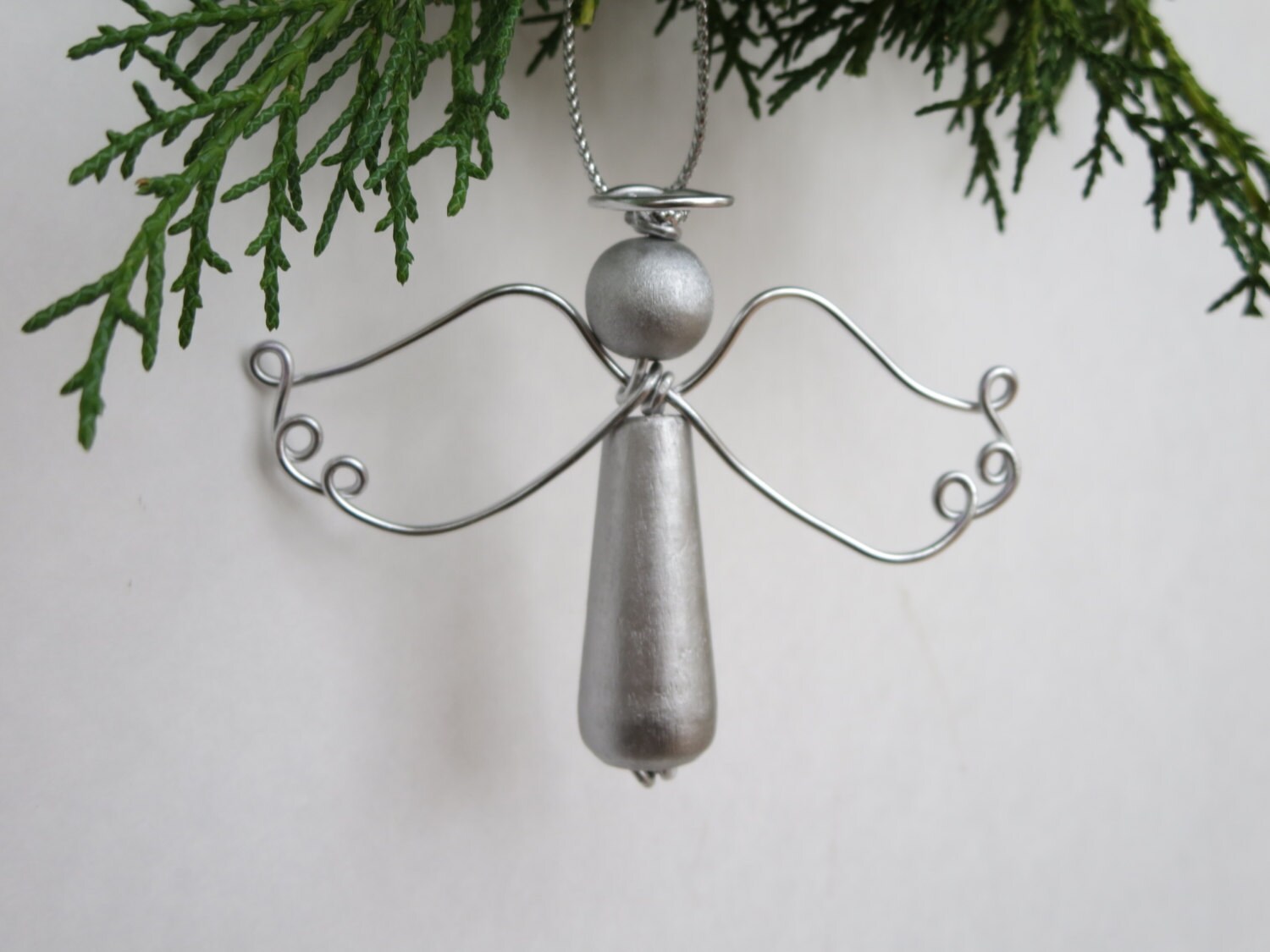 handmade wire angel ornaments set of 8