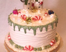 Popular items for fake christmas cake on Etsy