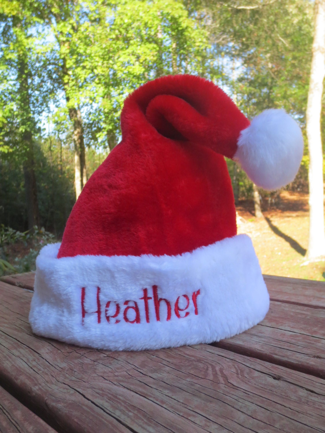 ADULT size personalized Santa Hat. ADULT size. Lots of font