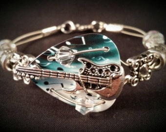 Guitar pick bracelet | Etsy