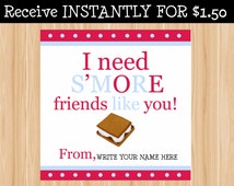 Popular items for smores valentine on Etsy