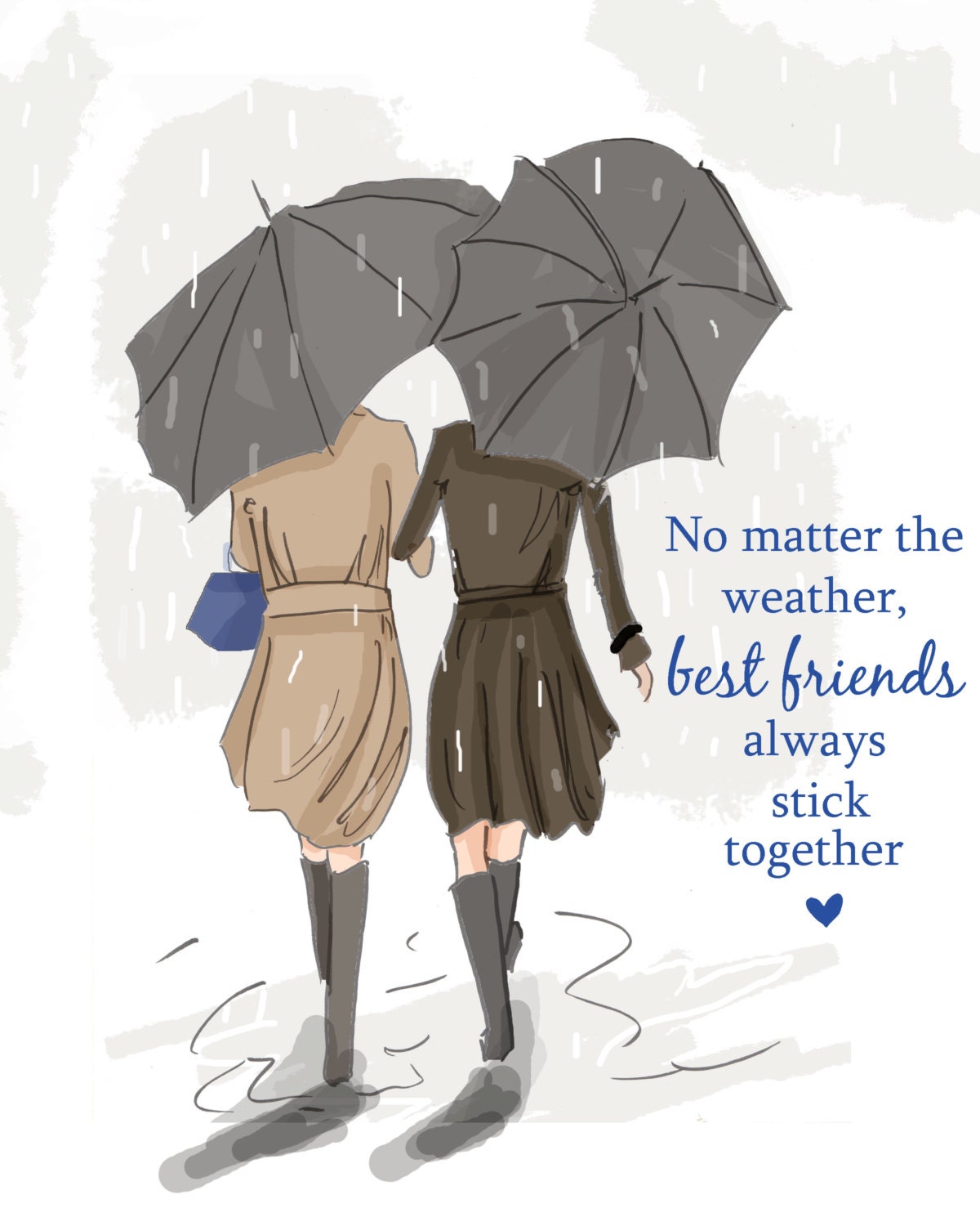 Best Friends Best Friends Stick Together Sisters Digital