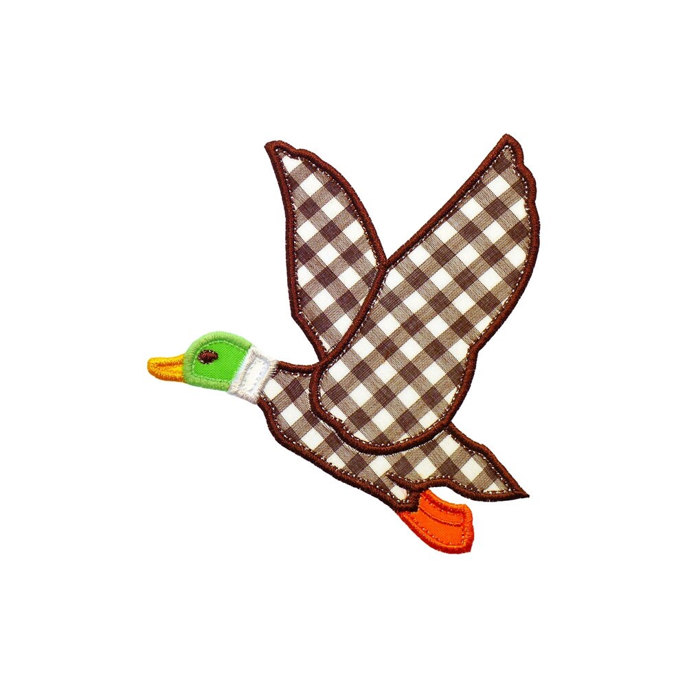 Flying Duck Applique Machine Embroidery Designs Pattern in 3