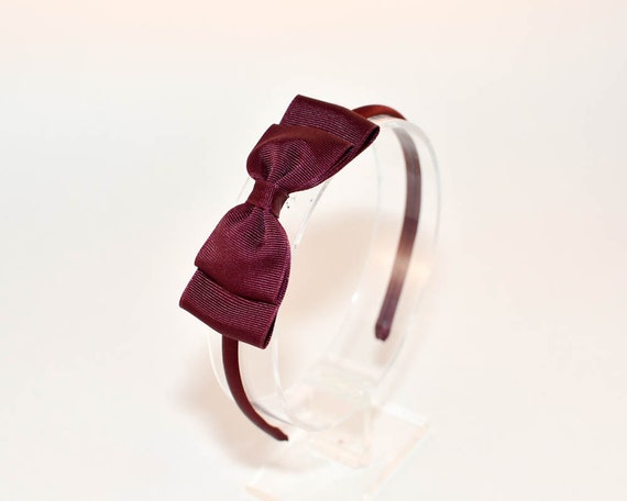 Maroon Bow Headband/Girls Hair Accessories/Teen Hair