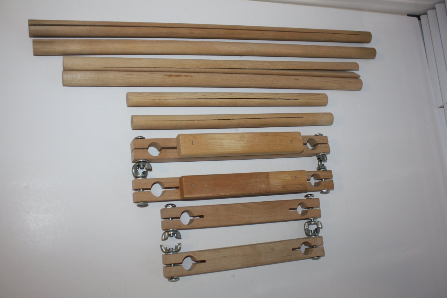 F A Edmunds Split Rail Scroll Frame Set Hardwood 6