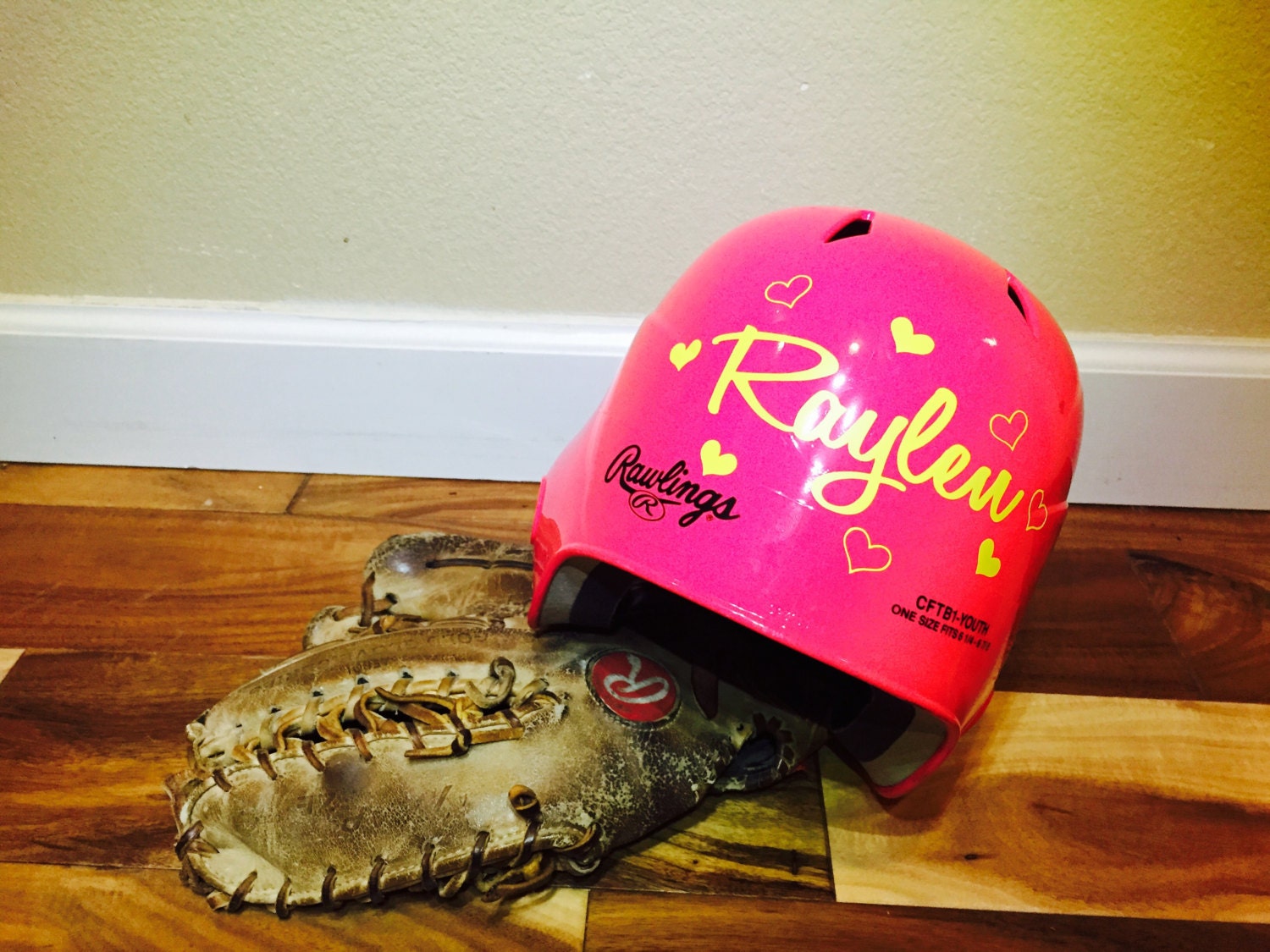 Custom Personalized SOFTBALL Helmet Decal Name By OohSewChic