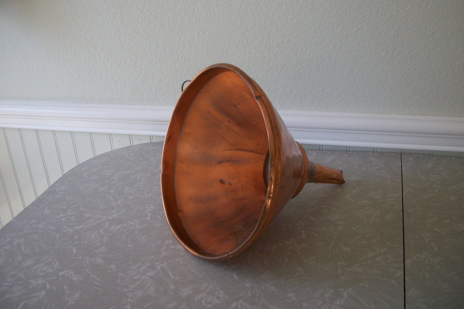 Vintage Extra Large Solid Copper Funnel for by TwoCrazyHearts