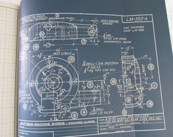 Popular items for vintage blueprint on Etsy