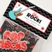 Personalized Valentine's Day Treat Bag Topper You Rock