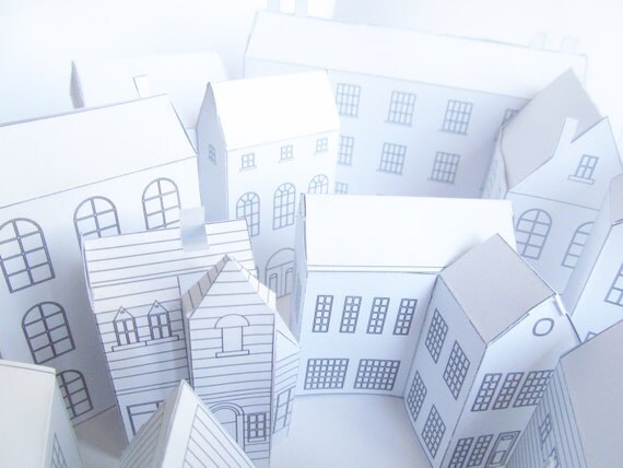 19 DIY paper houses ready design templates to print cute