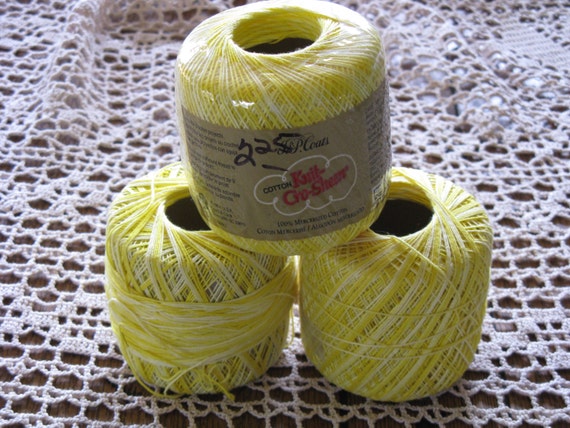 Variegated Yellow Crochet Thread Mercerized Cotton Knit Cro