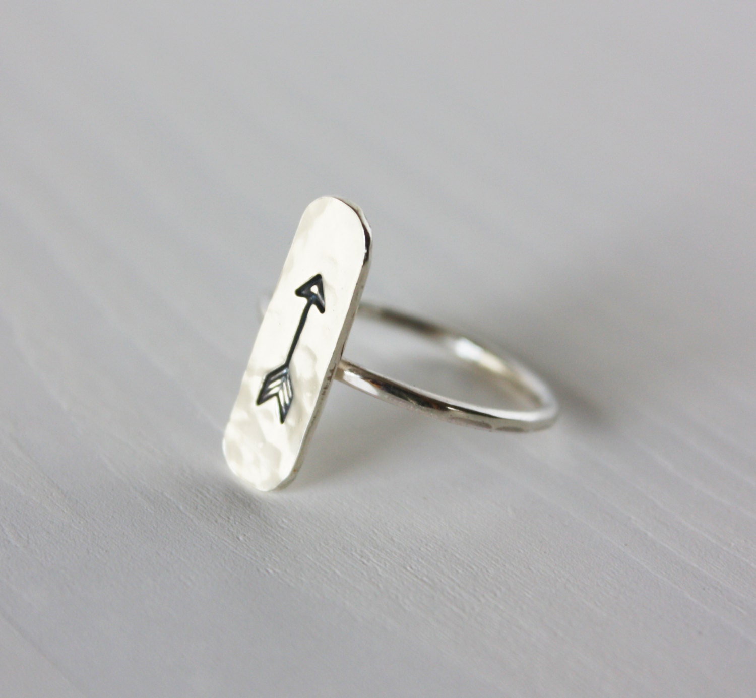 Arrow ring sterling silver arrow stacking ring arrow by ZennedOut