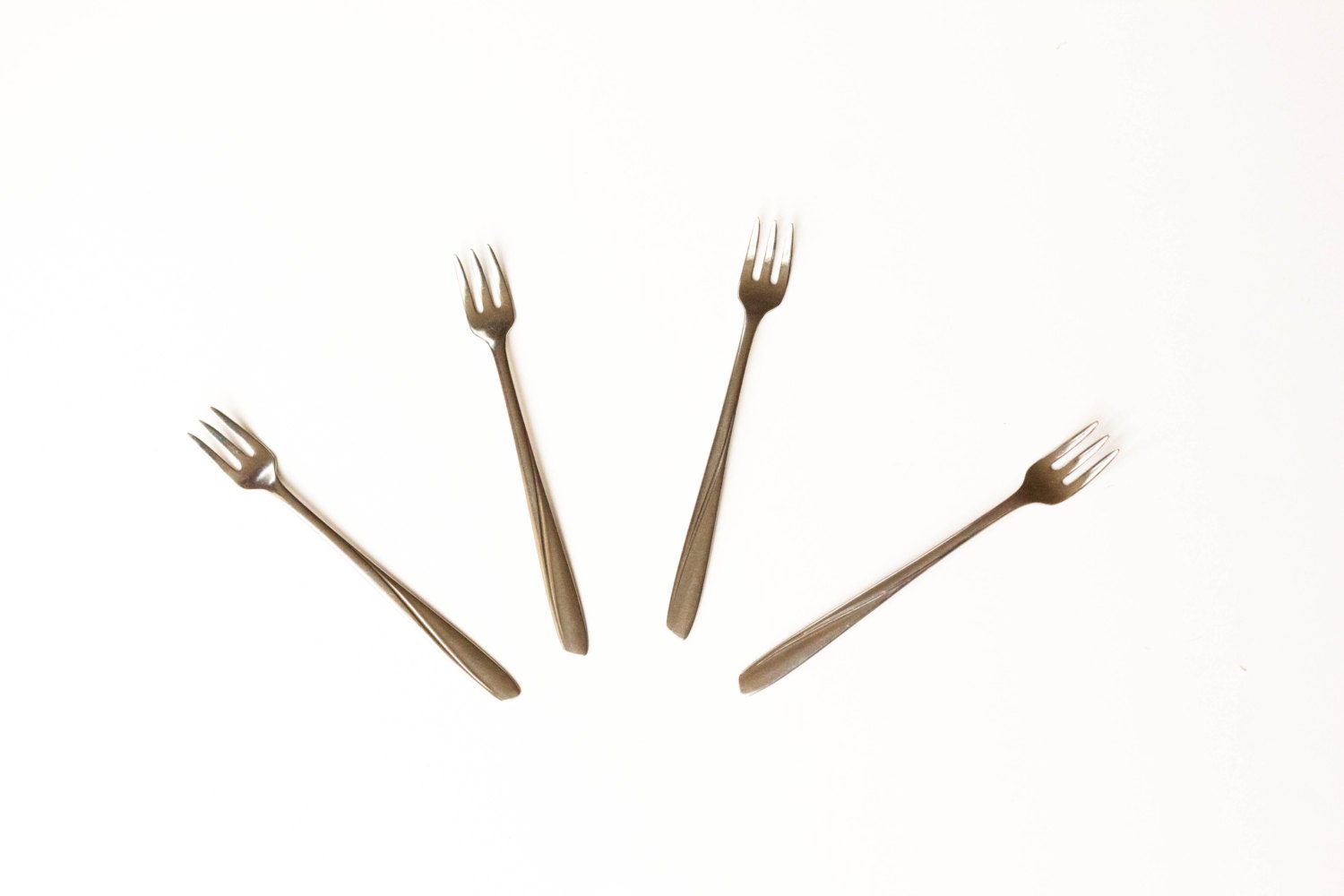 Super Cute Set of Four Tiny Forks, Silver Colored Pickle Forks ...