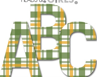 Popular items for plaid alphabet on Etsy