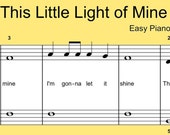 Items similar to This Little Light of Mine - Easy Piano arrangement ...