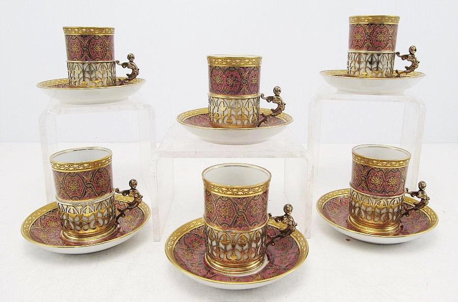 Art Deco 1920s Dinnerware Demitasse Set Ryrie Birks, Limoges Gilt ...
