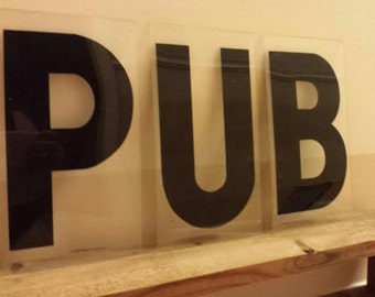 Vintage Marquee Letters PUB