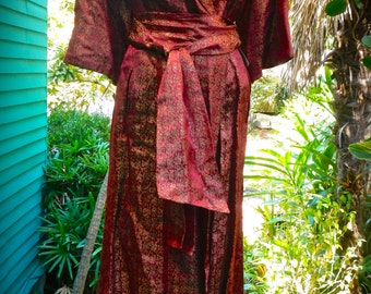 Silk brocade robe | Etsy
