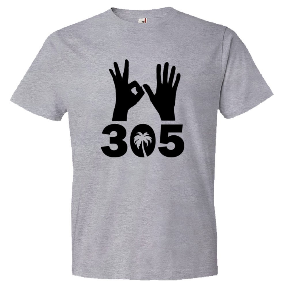 Items similar to 305 Miami Area Code Gang Sign Hands Printed on The ...