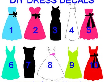 Popular items for dress decal on Etsy