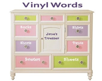 Dresser labels | Etsy