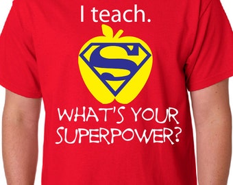 Superhero teacher | Etsy