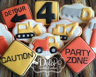 Unique construction cookies related items | Etsy