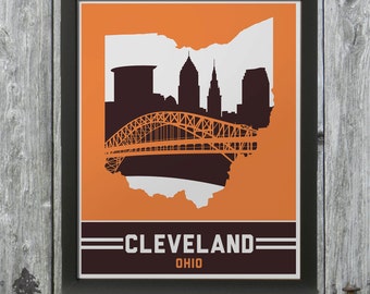 Items similar to cleveland poster 3 on Etsy