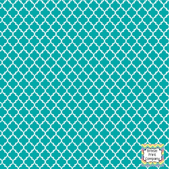Teal Quatrefoil Craft Vinyl Sheet Htv Or Adhesive Vinyl