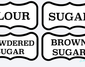 sugar flour labels – Etsy