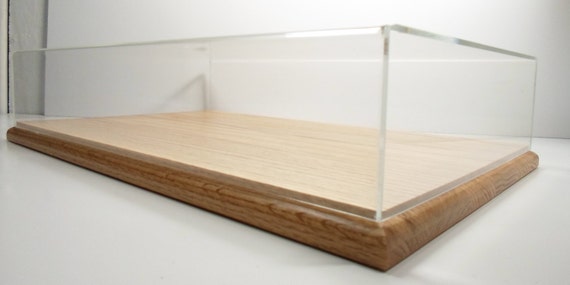 Custom display case solid hardwood oak base collectible