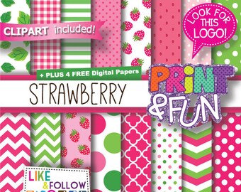 Unique strawberries clipart related items | Etsy