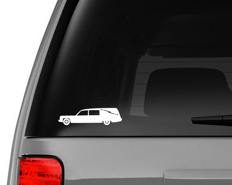 Hearse Vinyl Decal for Car Windows and Laptops by CrazedLemming