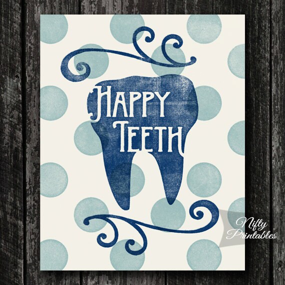 Dental Teeth PRINTABLE Poster Dentist Print Dental