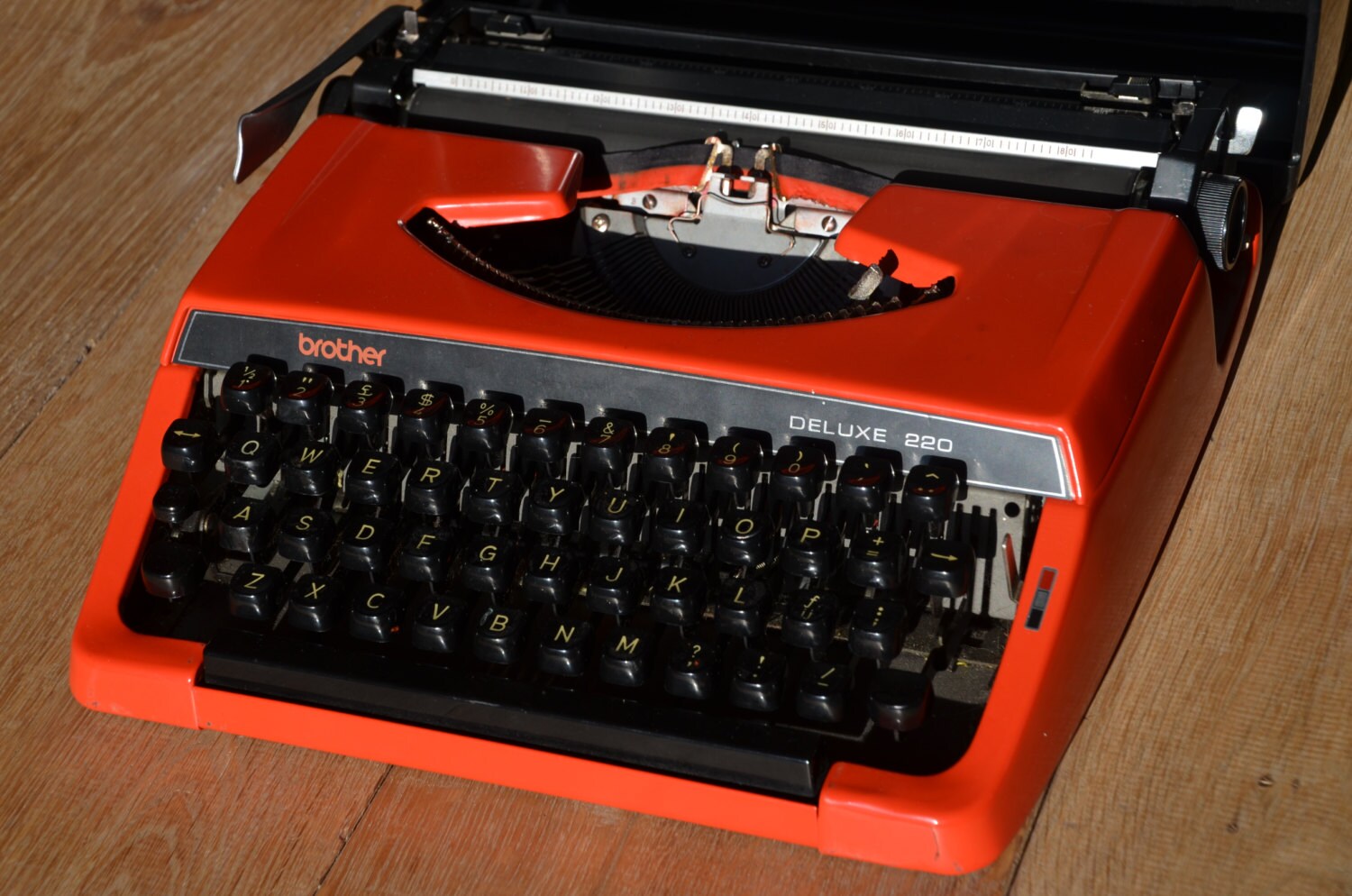 Working Typewriter – Dark Orange Brother 220 Deluxe – Working Perfectly ...