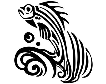 Popular items for fish vinyl decal on Etsy